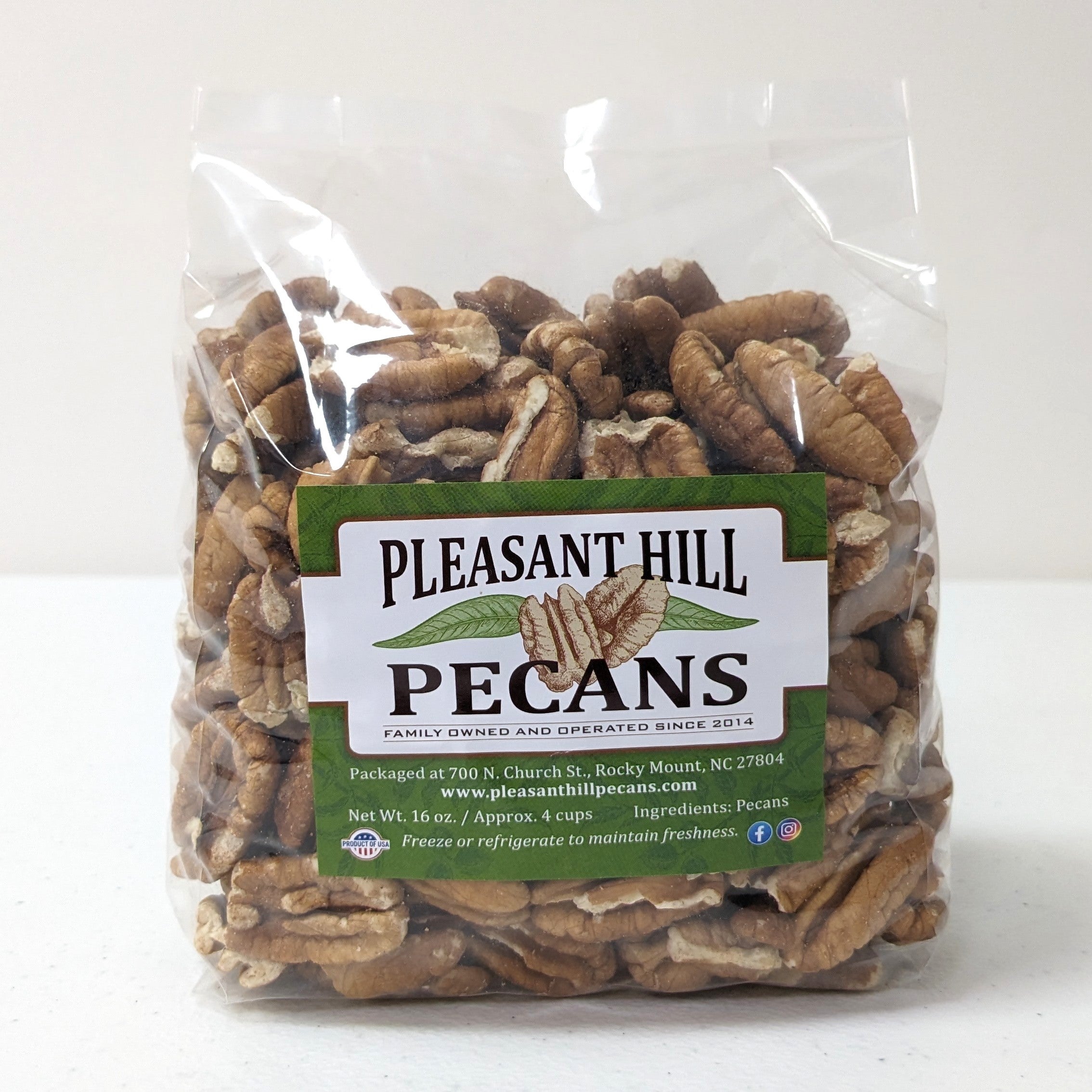 1 Pound Bag of Halves | Pleasant Hill Pecans